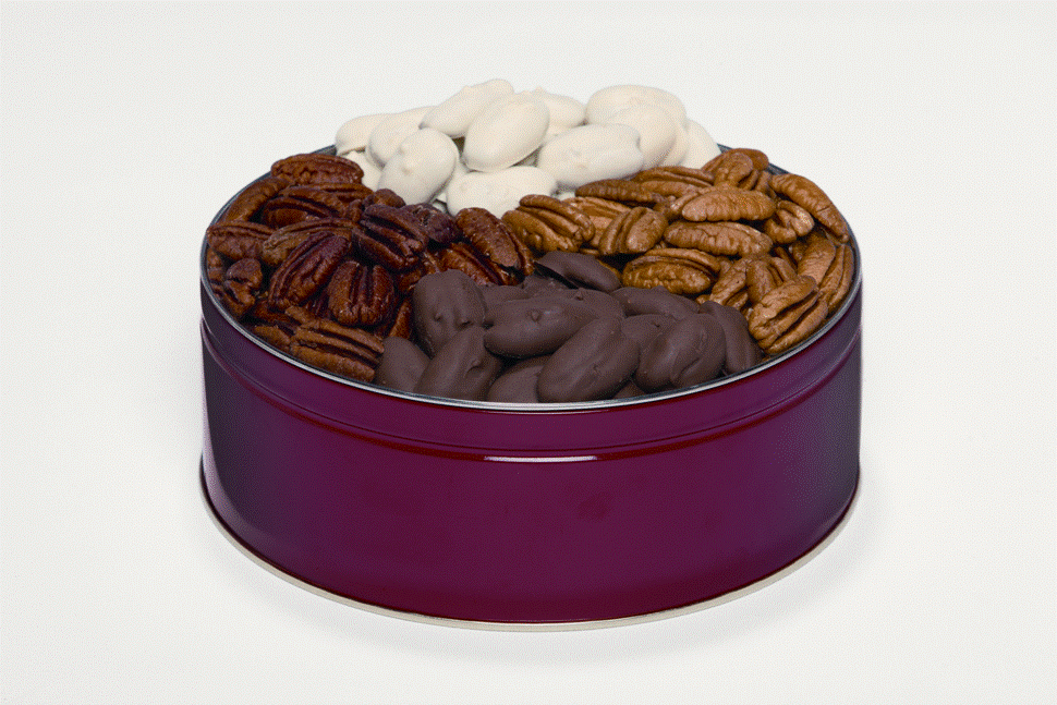 Pecan Gift Tins | Chocolate Pecan Gift Tins | Premium Pecan Gift Tins
