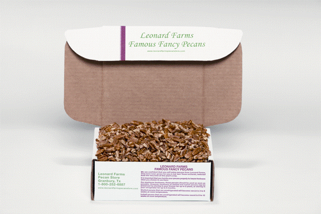 Leonard Farms Pecan Store Fancy Pecan Halves Shelled Gift Box Pecan Halves